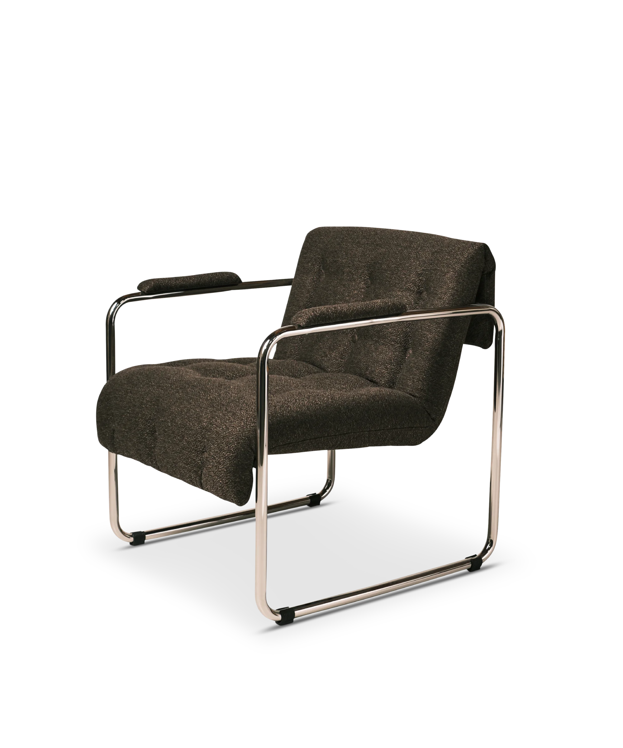 Parallel lounge stol - Brun boucle – Njordec